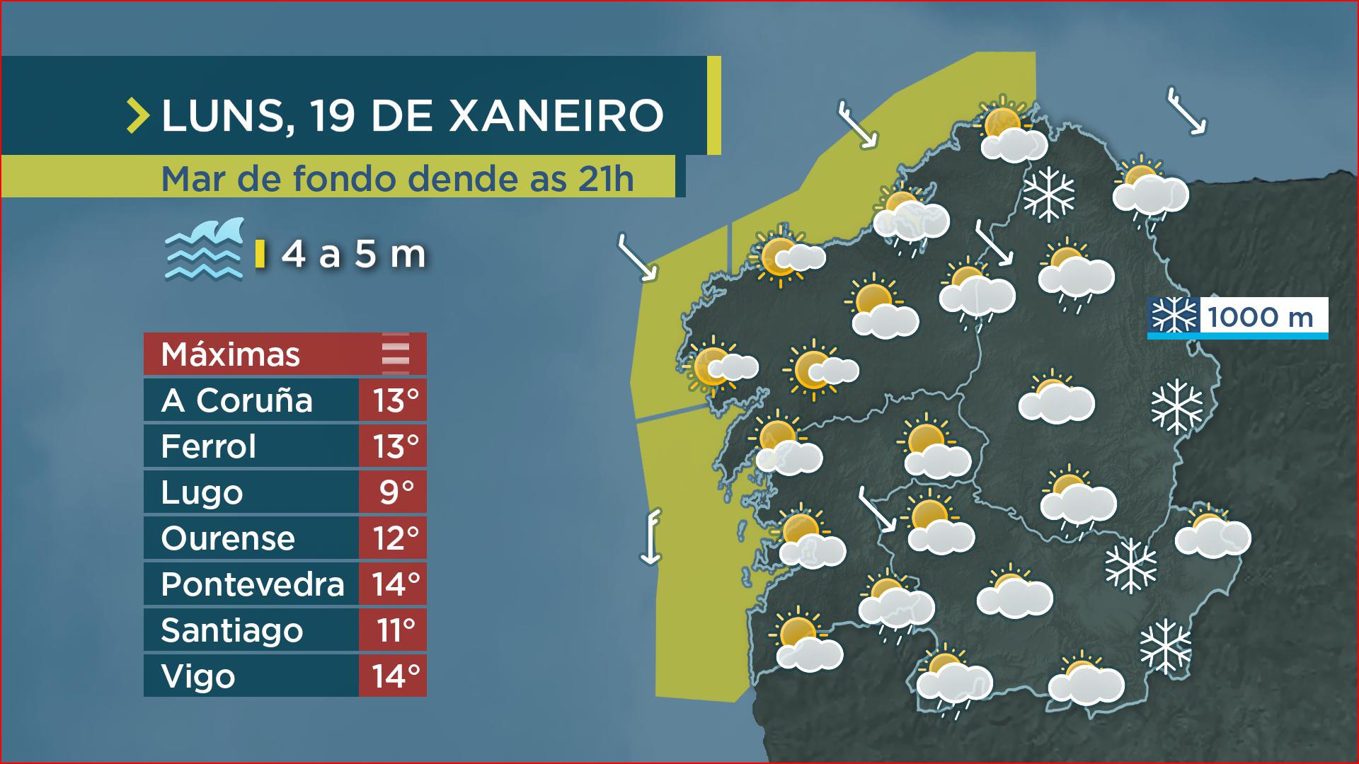 Temporal en mar e terra na xornada do martes en Galicia - G24